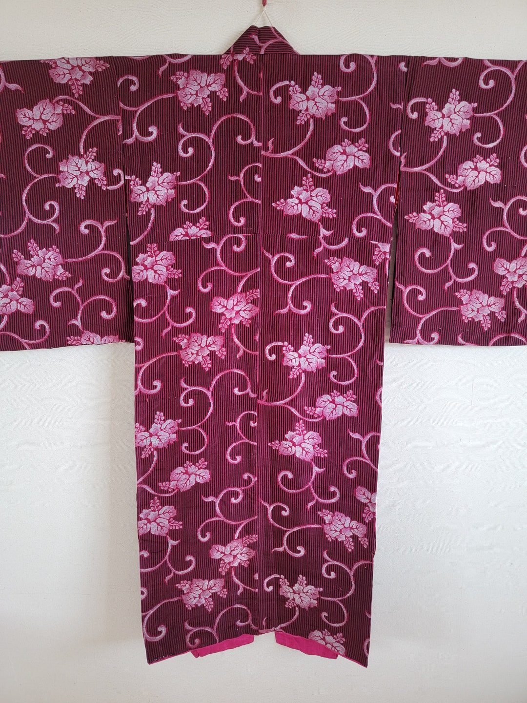 Antique Japanese Silk Kimono Robe, Gown, Dressing, Lingerie, Nightwear ...