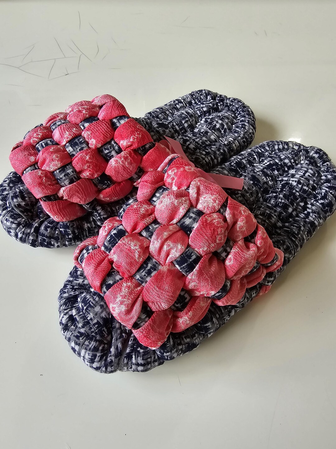 24cmjapanese Nuno Zori, Tabi, Geta, Made by Splitting a Japanese Yukata ...