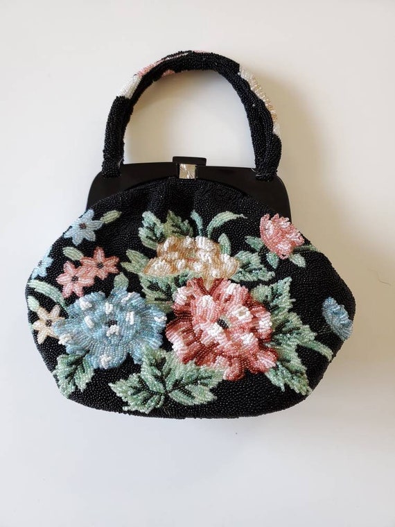 Antique Japanese Beaded Bag, Free Shipping - Etsy Antique Japanese Beaded Bag, Free Shipping - Etsy