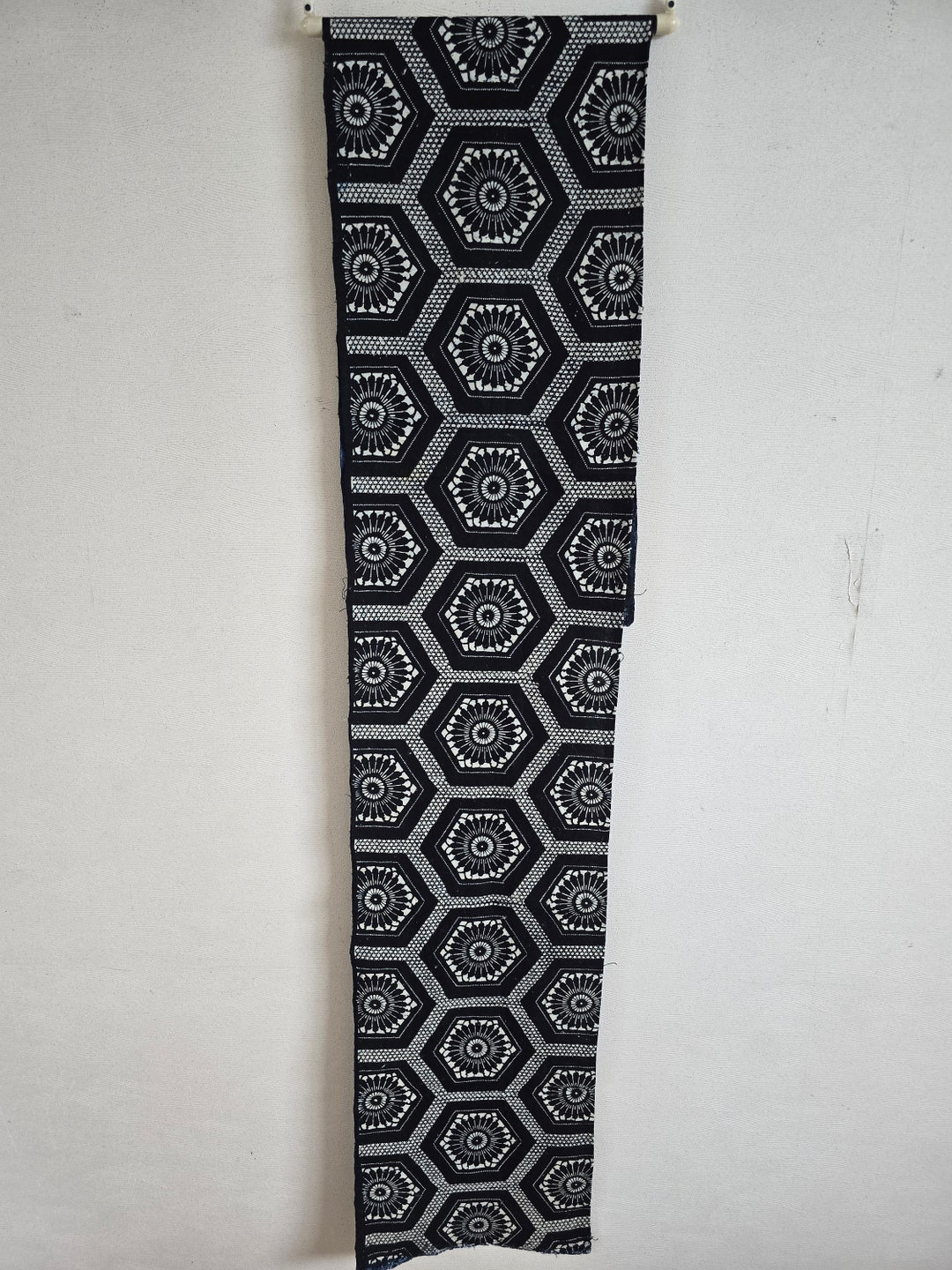 KATAGAMI Vintage Japanese Kimono Fabric Indigo Blue, KATAZOME ,dyed ...