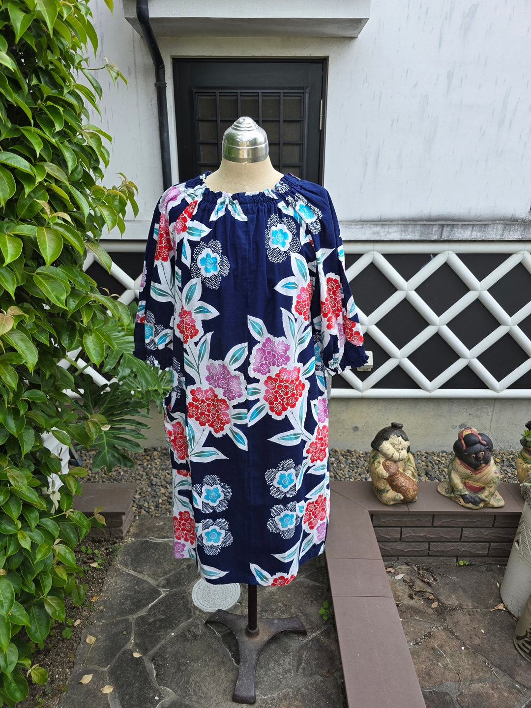 Yukata Remake, Handmade Cool Yukata Dress - Etsy