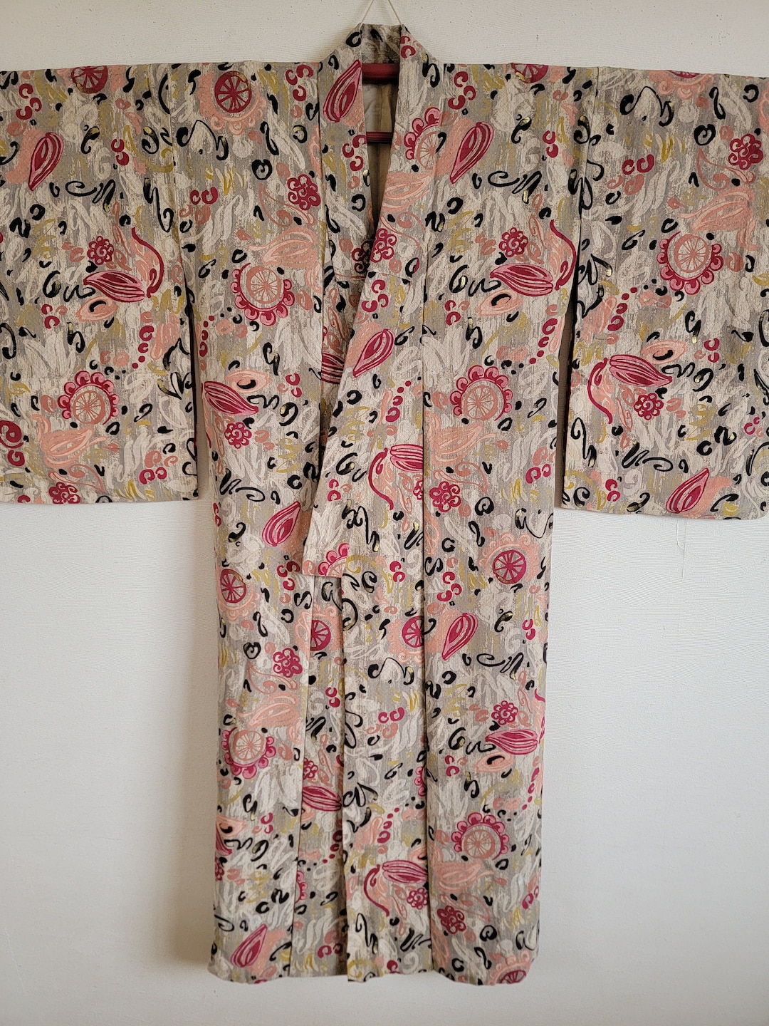 Antique Japanese Silk KIMONO Robe ,gown, Dressing,lingerie, Nightwear ...