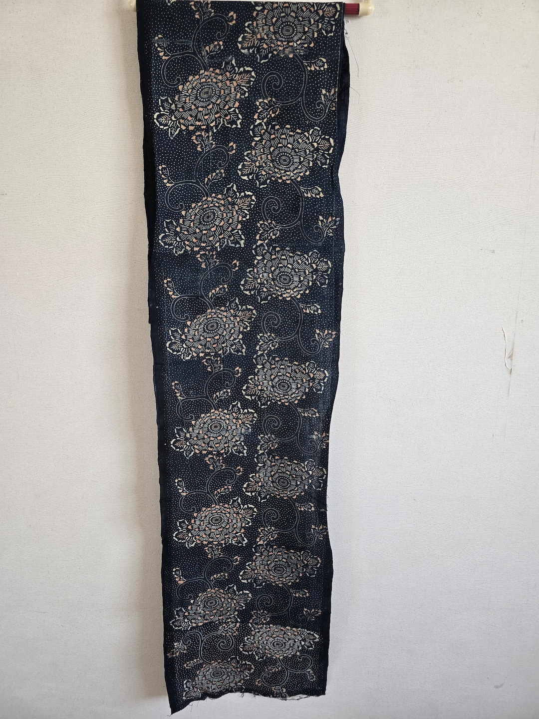 KATAGAMI Vintage Japanese Kimono Fabric Indigo Blue, KATAZOME, Dyed ...