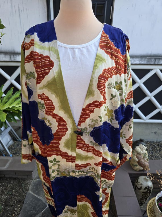 Kimono remake, handmade, Antique Kimono RINZU 綸子 One … - Gem