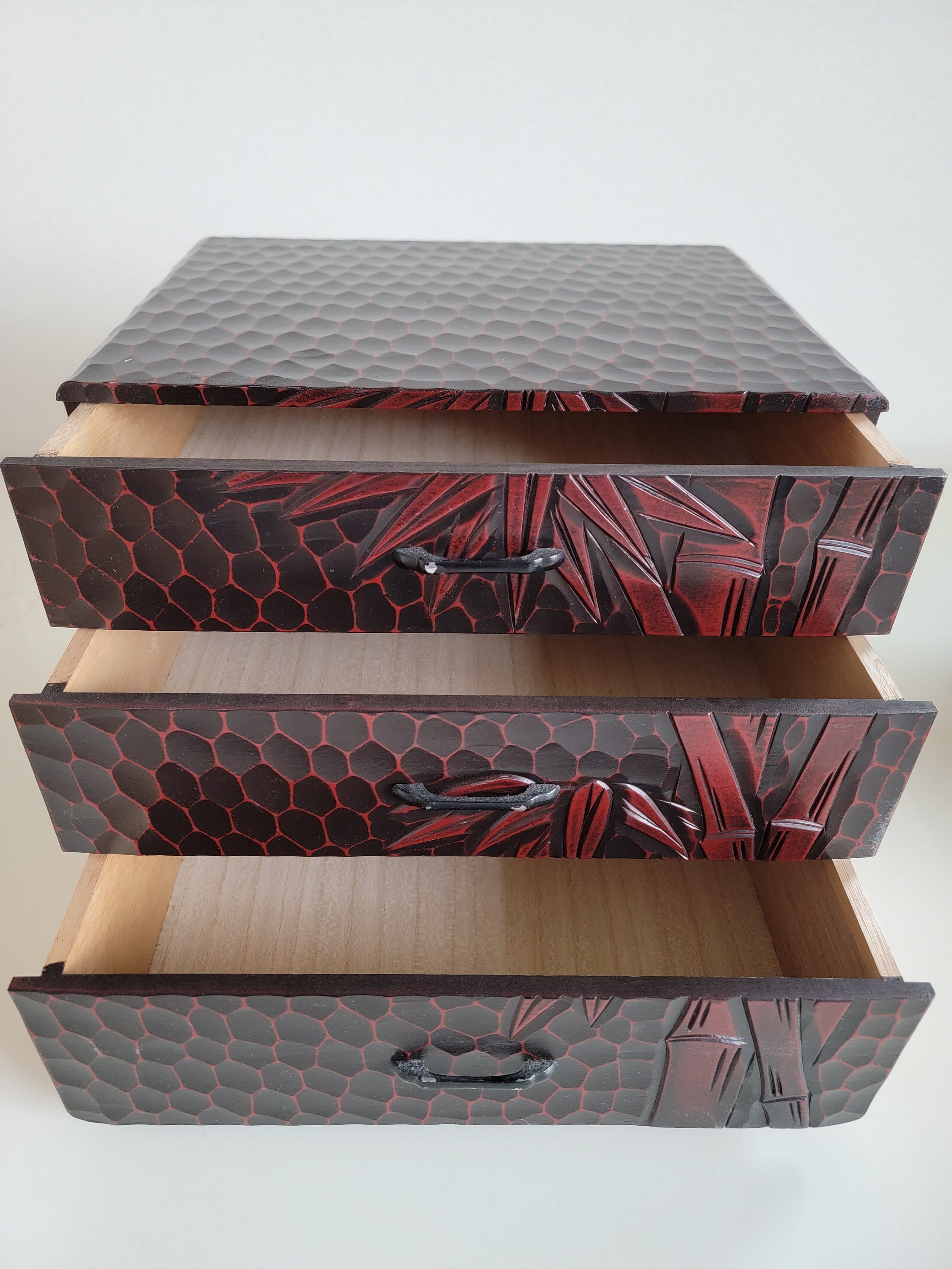 Japanese Vintage Small Chest Drawers kamakura Carving - Etsy UK