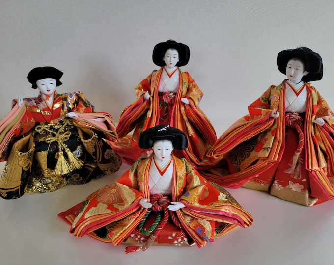 Set of 4, Japanese Hinamatsuri Doll Set , Free Shipping. - Etsy