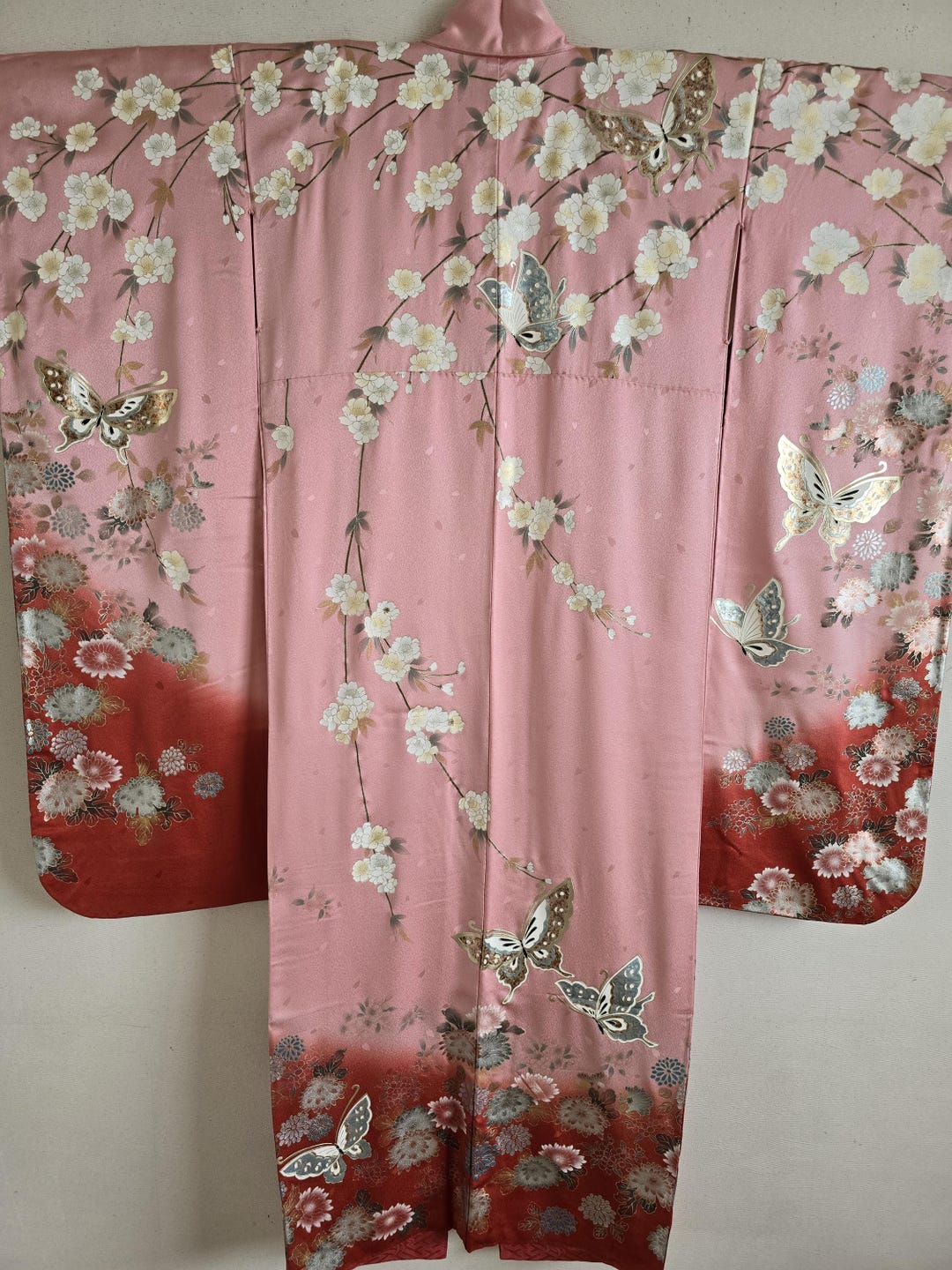 Japanese Silk KIMONO Robe ,furisode,kyo Yuzen ,KIMONO Dress,wedding KIMONO.43 - Etsy