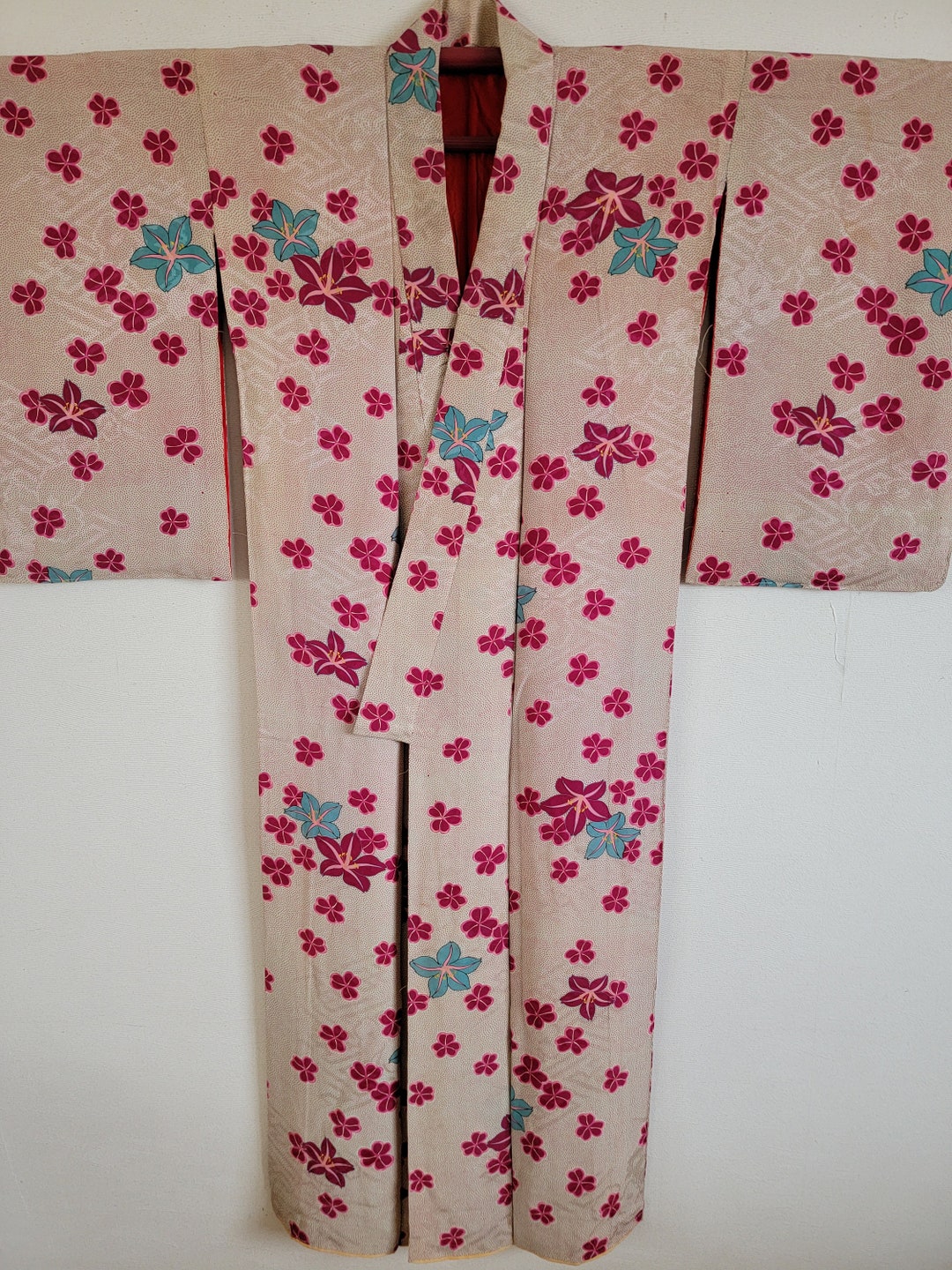 Antique Japanese Silk KIMONO Robe ,gown, Dressing,lingerie, Nightwear ...