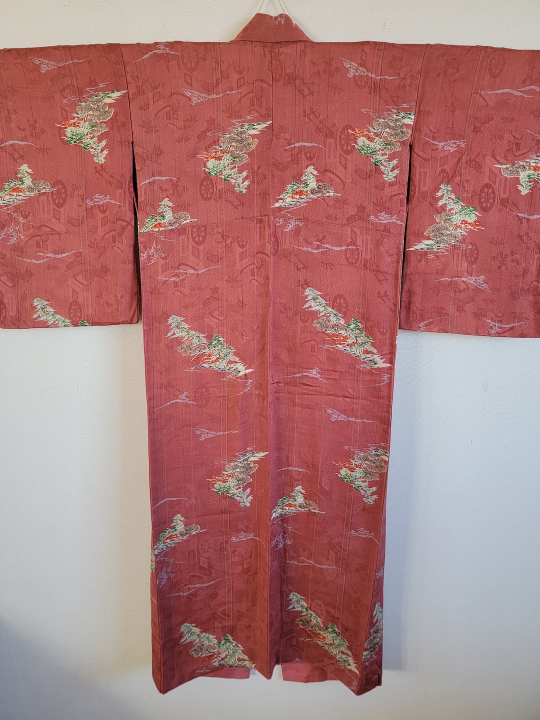 Antique Japanese Silk Kimono Robe, Gown, Dressing,lingerie, Nightwear ...