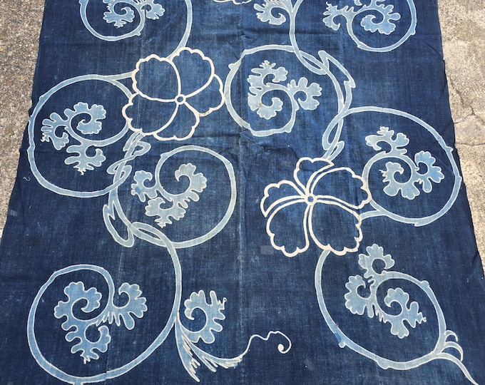 1920s, Vintage Japanese Kimono Fabric, BORO, Furoshiki, Dyed Textiles ...