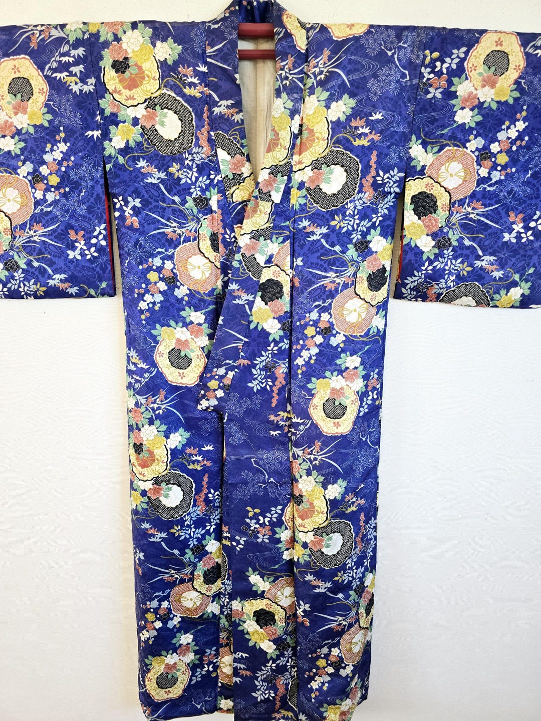 Antique Japanese Silk Kimono Robe, Gown, Dressing,lingerie, Nightwear ...