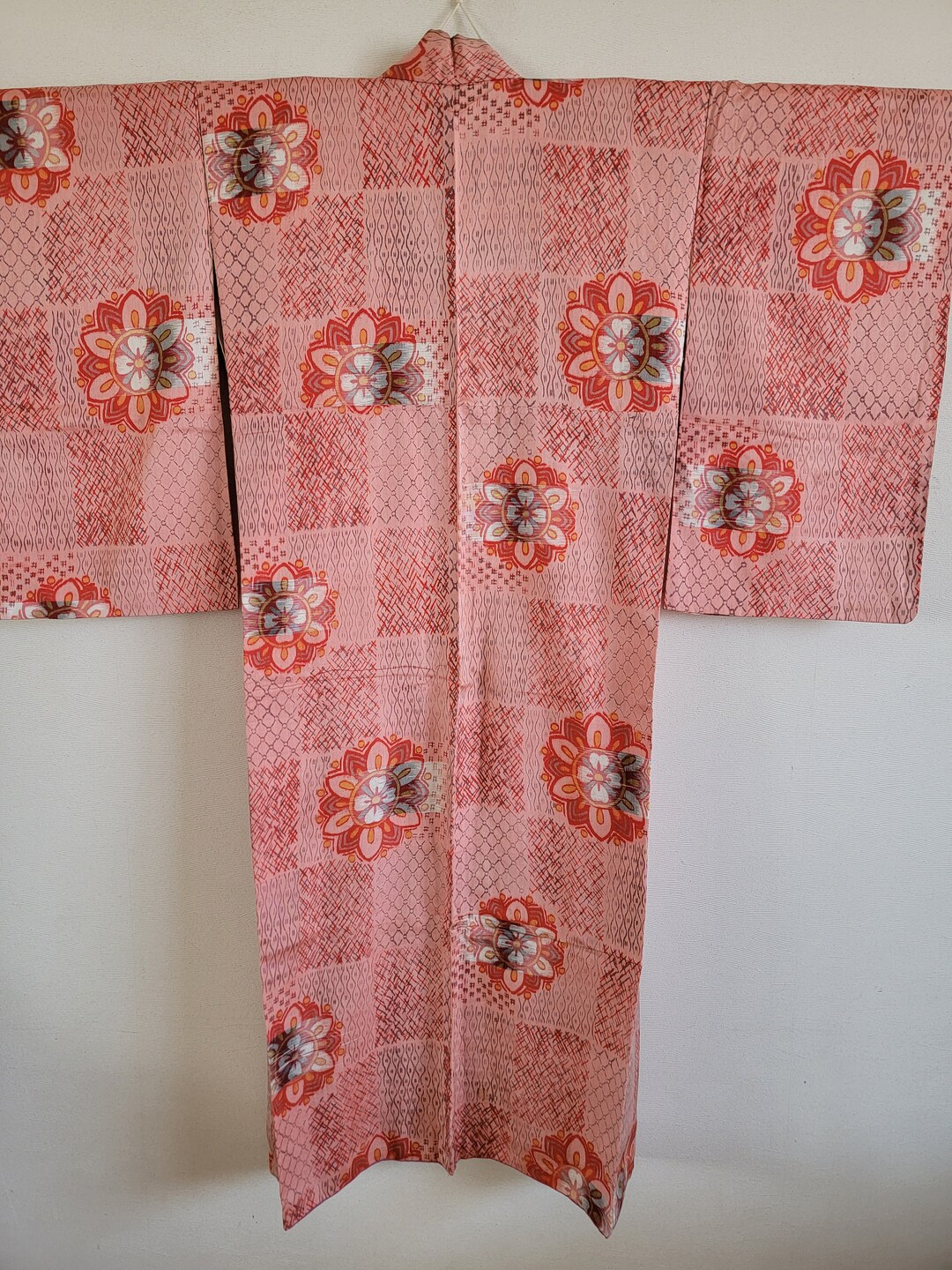 Antique Japanese Silk Kimono Robe, Gown, Dressing,lingerie, Nightwear ...