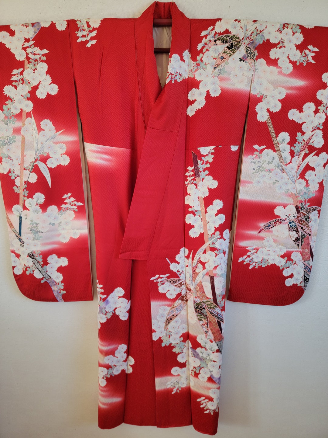 Japanese Silk Kimono Robe, Gown, Dressing,lingerie, Nightwear ...