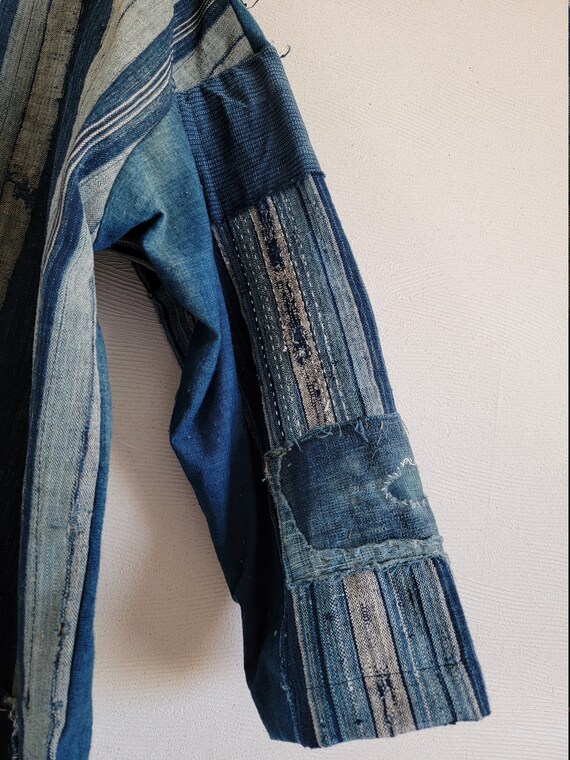 Vintage Japanese clothes remake handmade, BORO , BOR… - Gem
