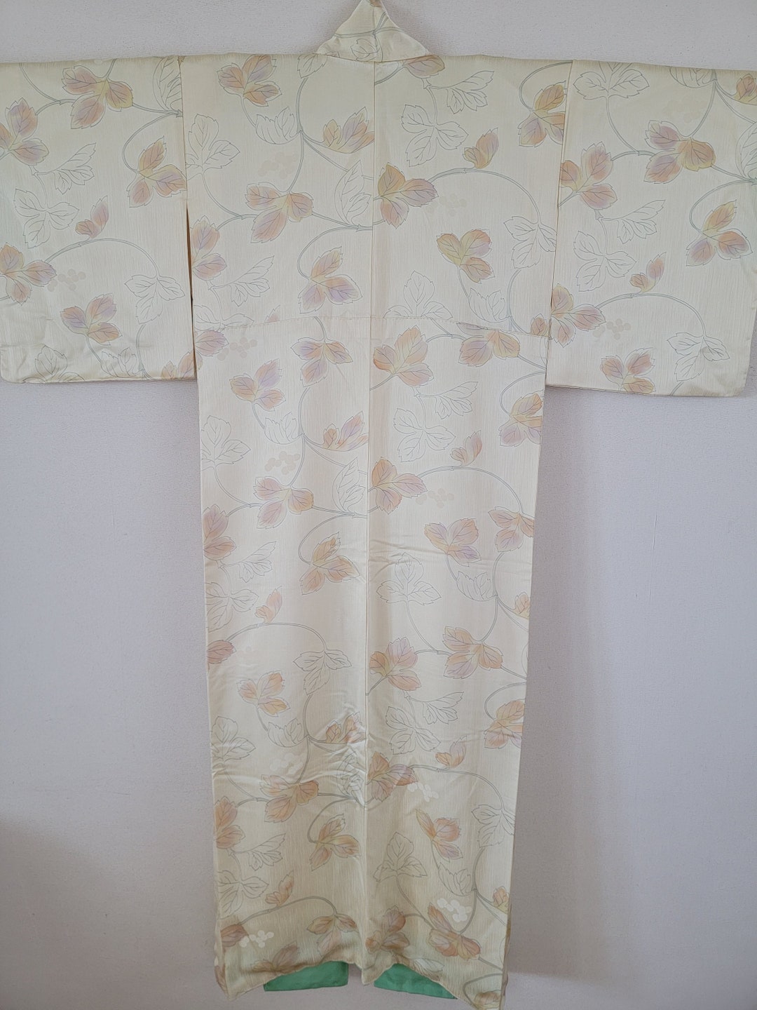Antique Japanese Silk Kimono Robe, Gown, Dressing, Lingerie, Nightwear ...
