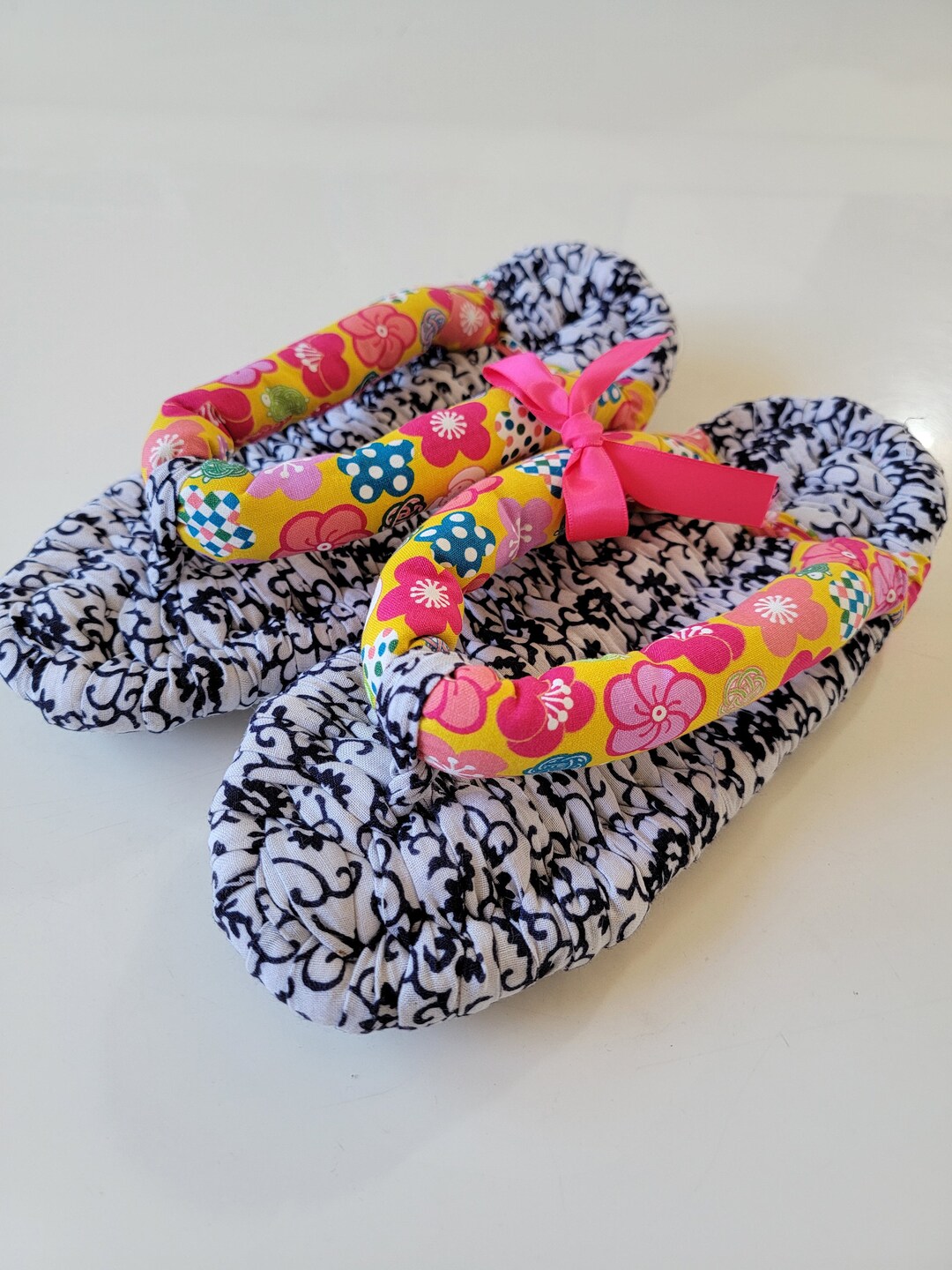 24cm Japanese Nuno Zori, Tabi, Geta, Made by Splitting a Japanese ...