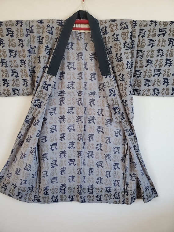 Antique Kimono, Men's juban ,Vintage, gown, KIMONO Ro… - Gem