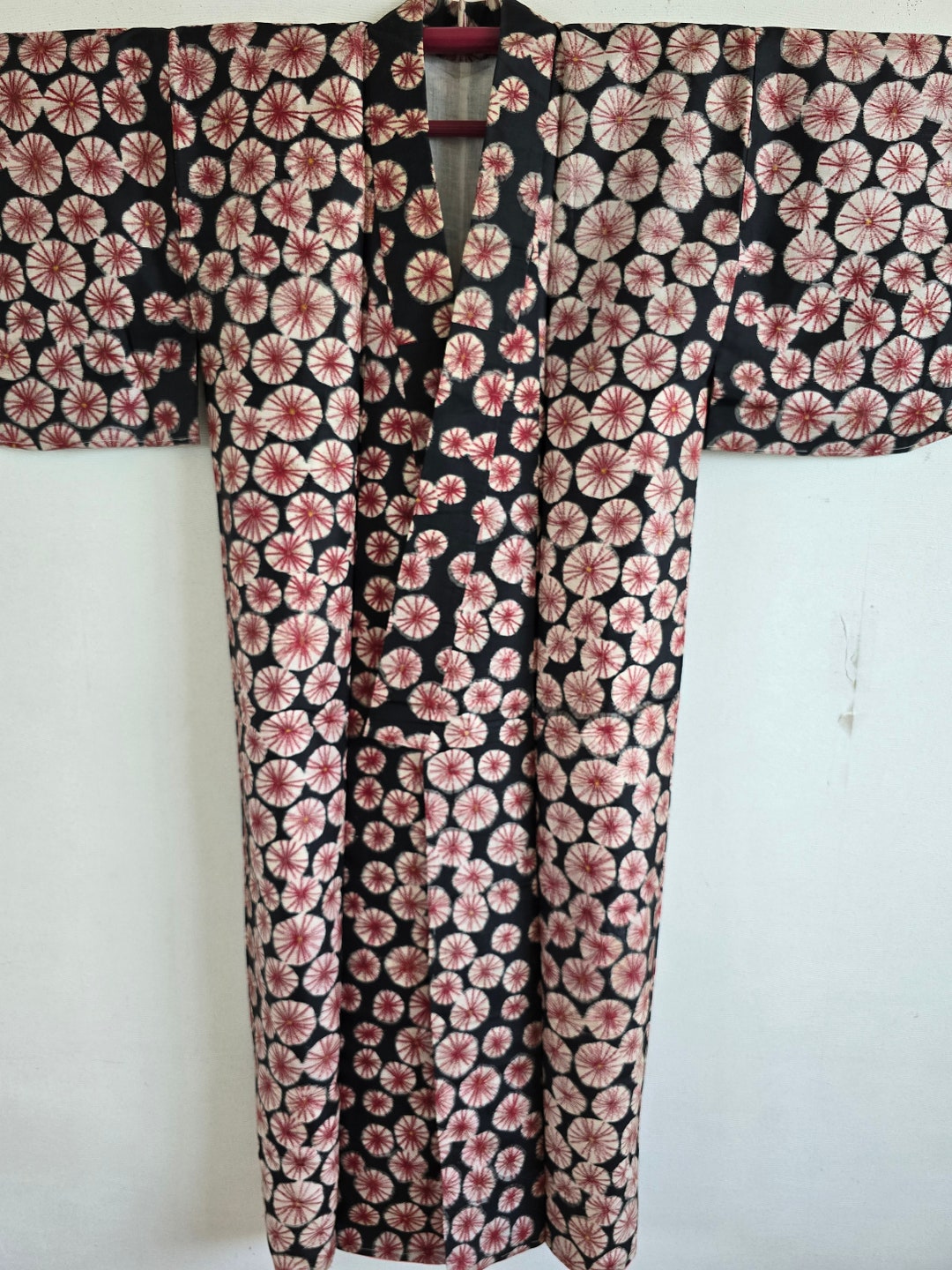 Antique Japanese Silk Kimono Robe, Gown, Dressing,lingerie, Nightwear ...