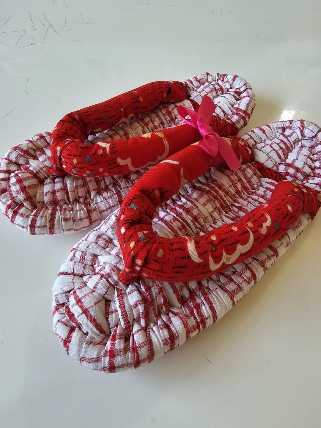 25cmjapanese Nuno Zori, Tabi, Geta, Made by Splitting a Japanese Yukata ...