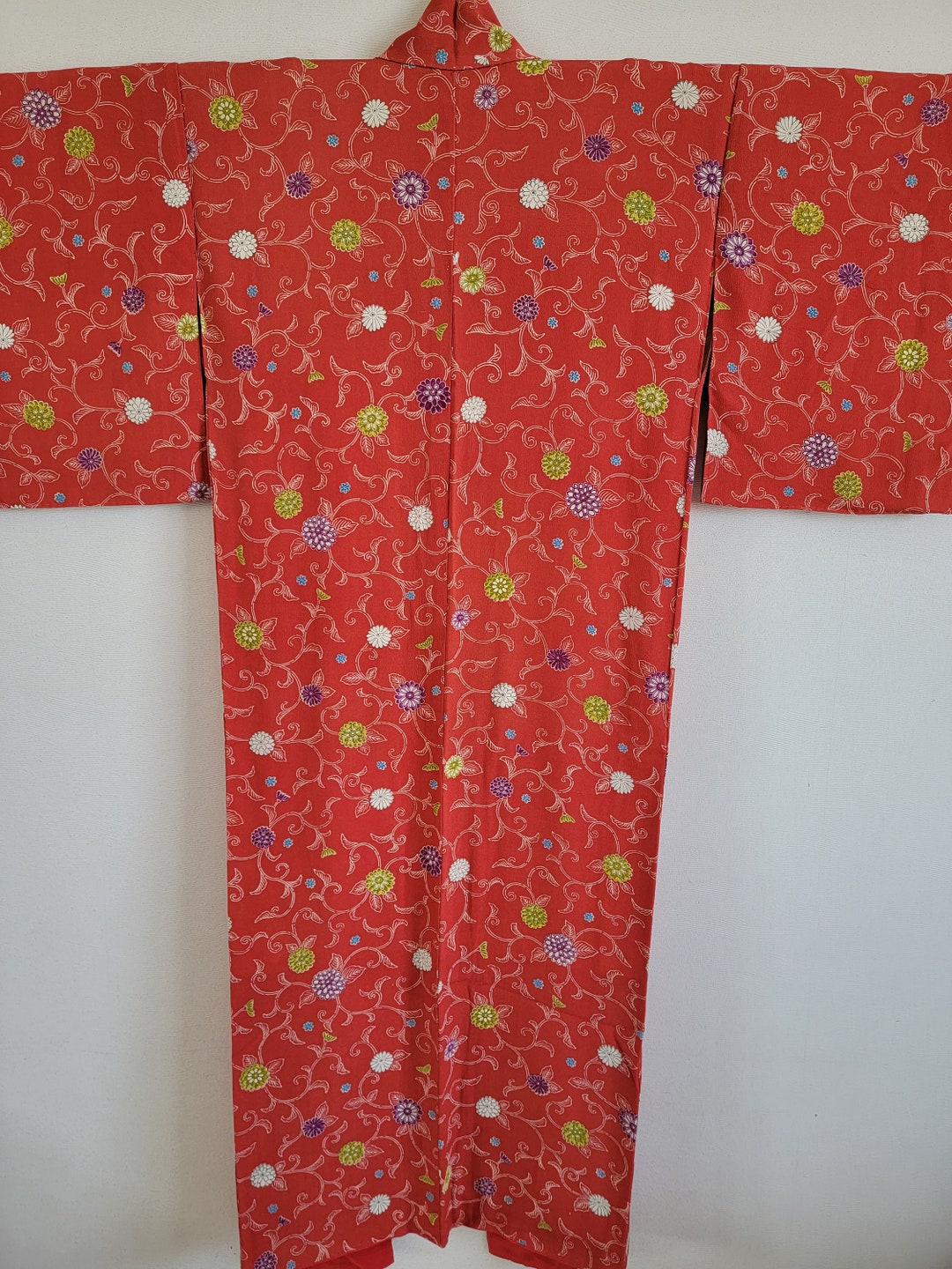 Japanese Silk Kimono Robe, Gown, Dressing,lingerie, Nightwear ...
