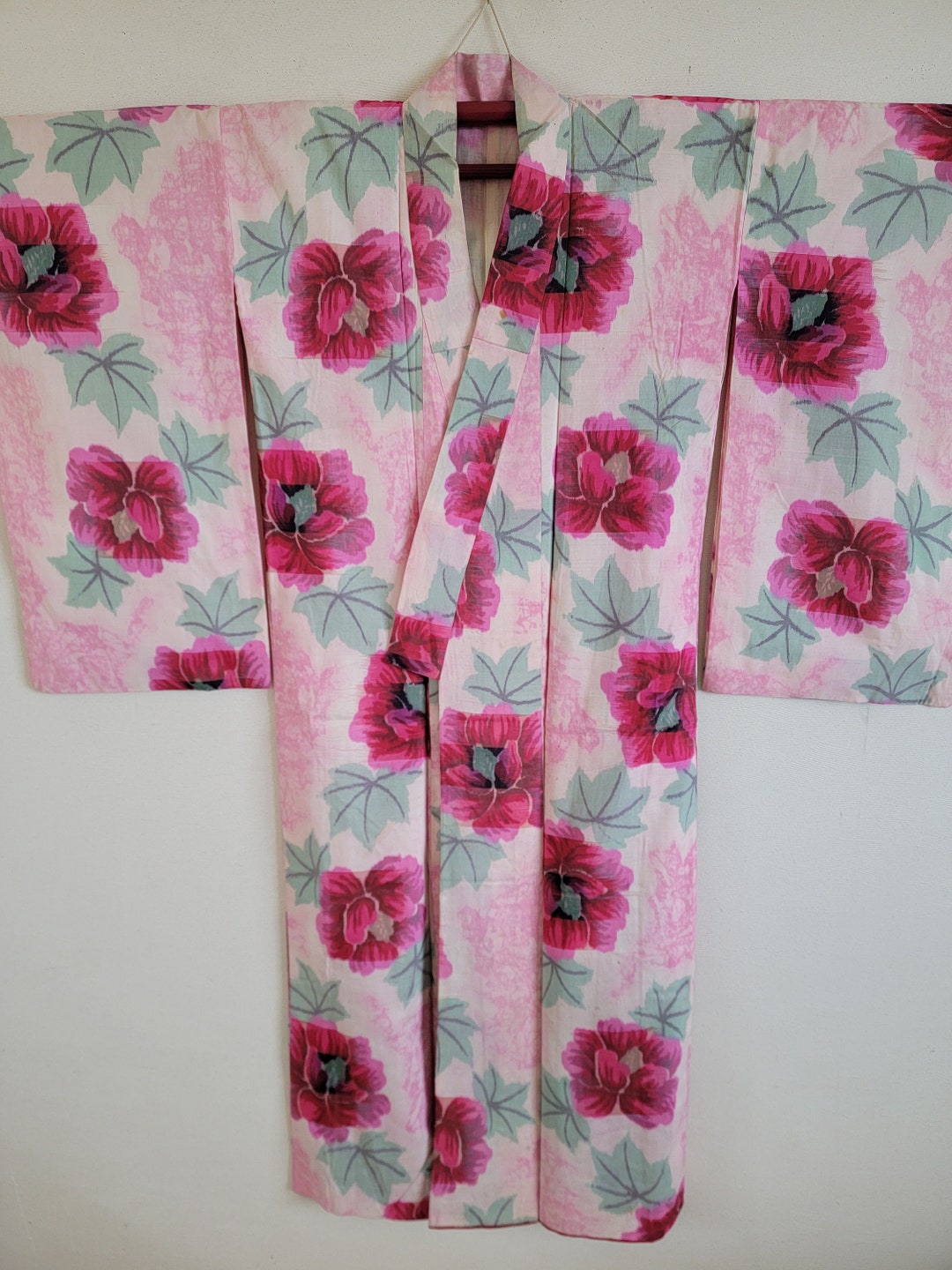 Antique Japanese Silk Kimono Robe Gown Dressinglingerie - Etsy