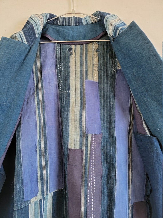 Vintage Japanese clothes remake handmade, BORO , BOR… - Gem