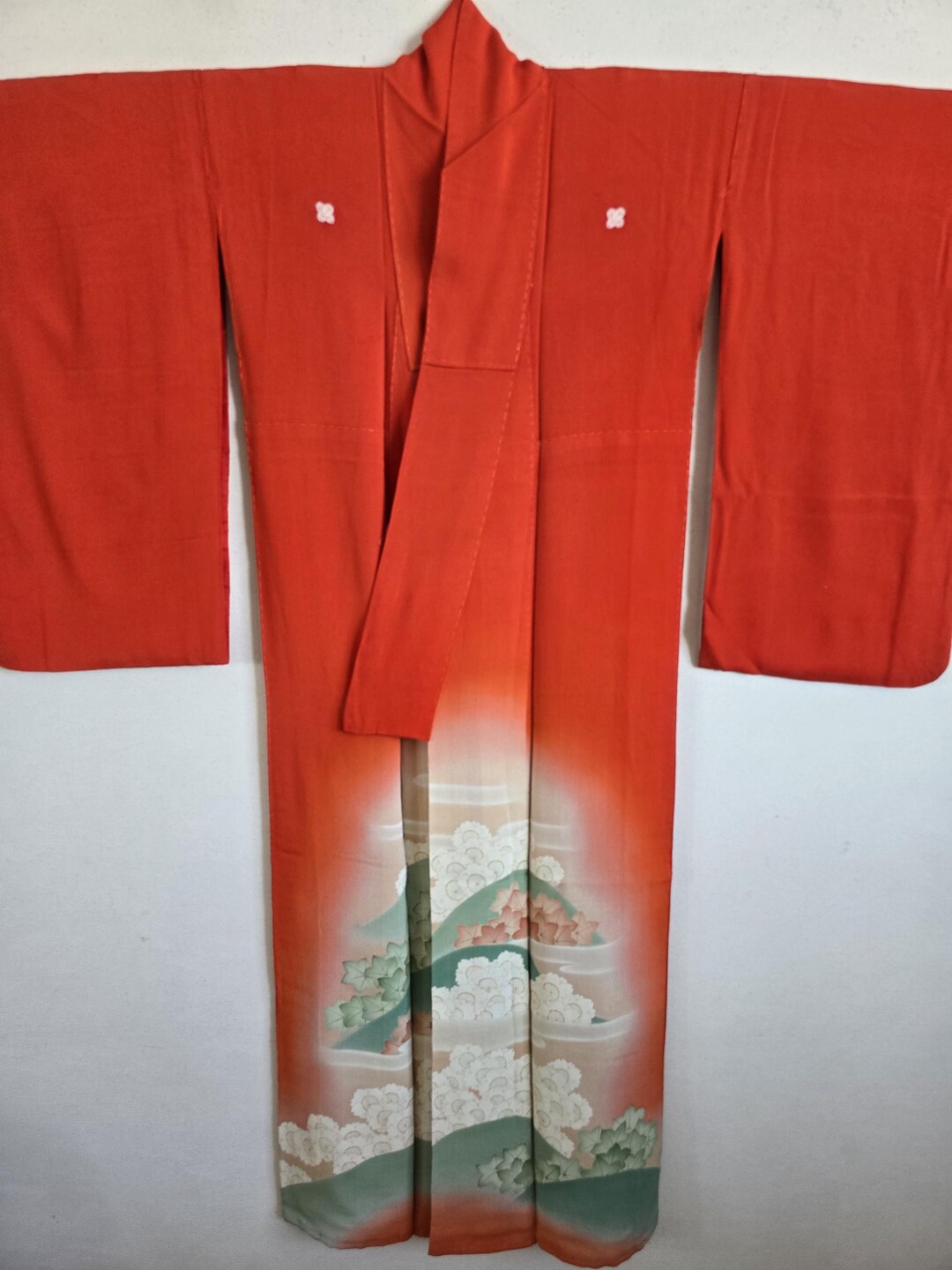 Antique Japanese Silk Kimono Robe, Gown, Dressing,lingerie, Nightwear ...