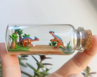 Small Panda Under a Cherryblossom Tree in Glass-bottle / Unique ...