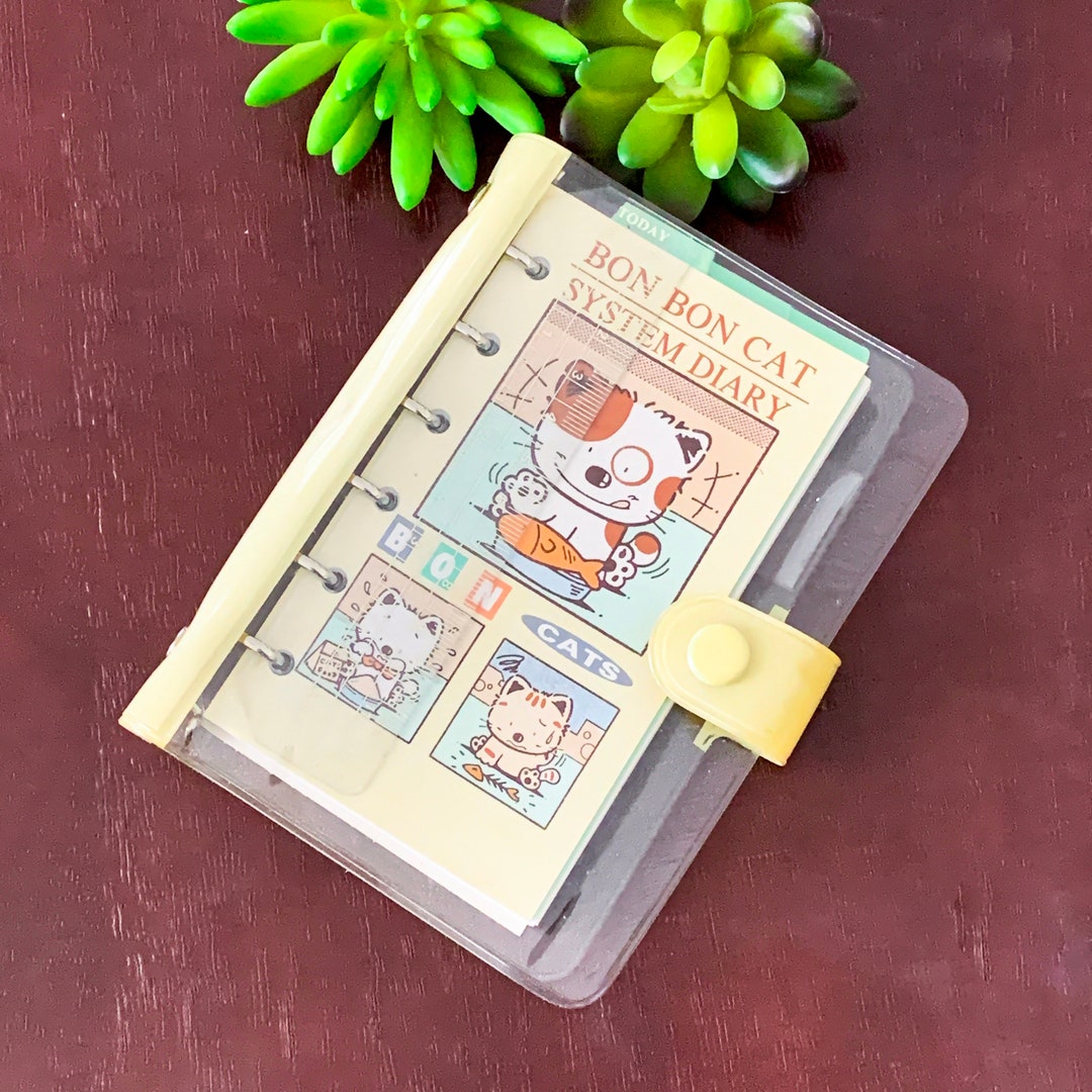 Bon Bon Cat Schedule Book Planner Beige Binder Calendar Monthly Weekly ...