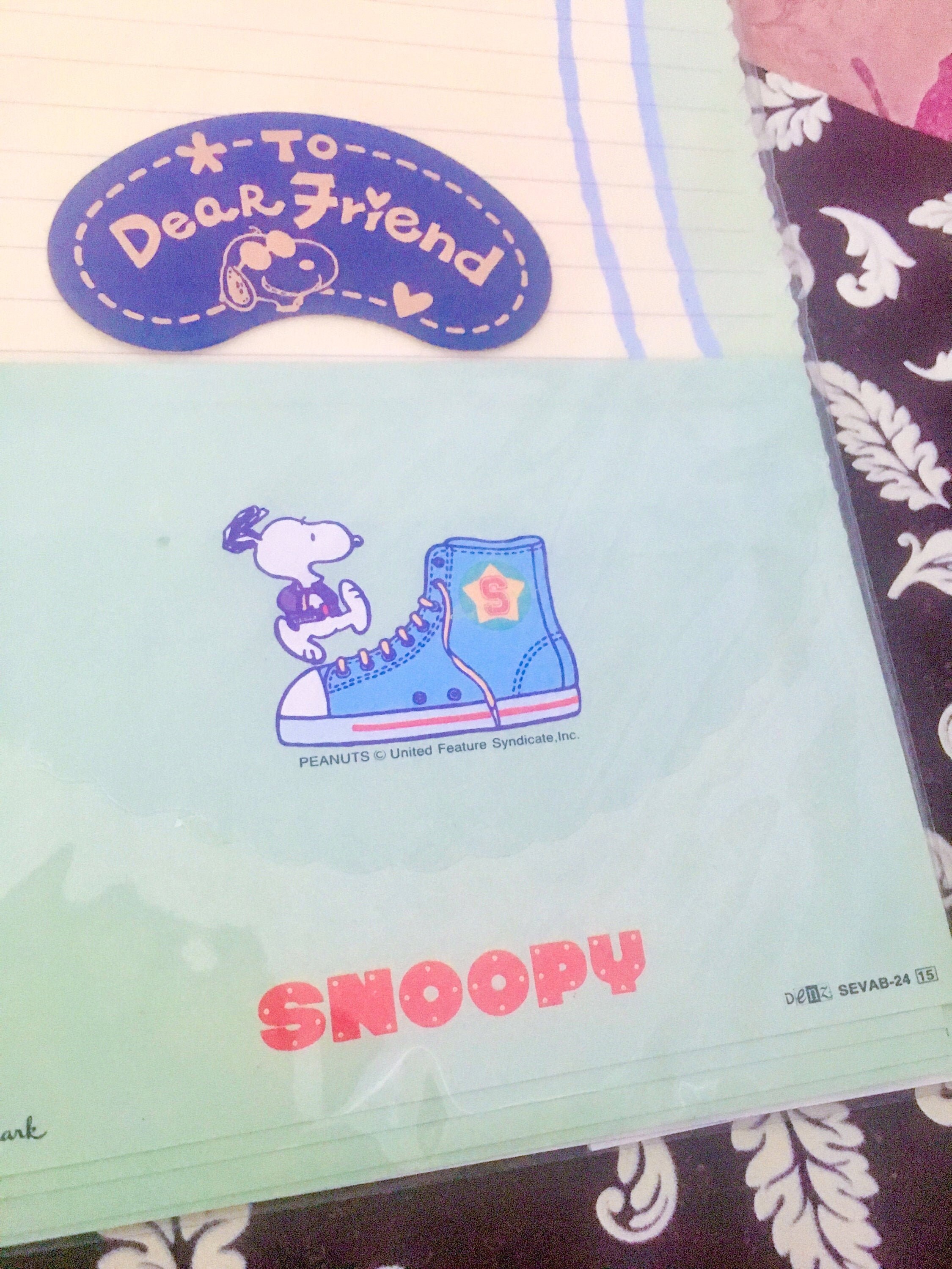 Peanuts Snoopy Stationery Set 8 Sheets 4 Envelopes 8 | Etsy