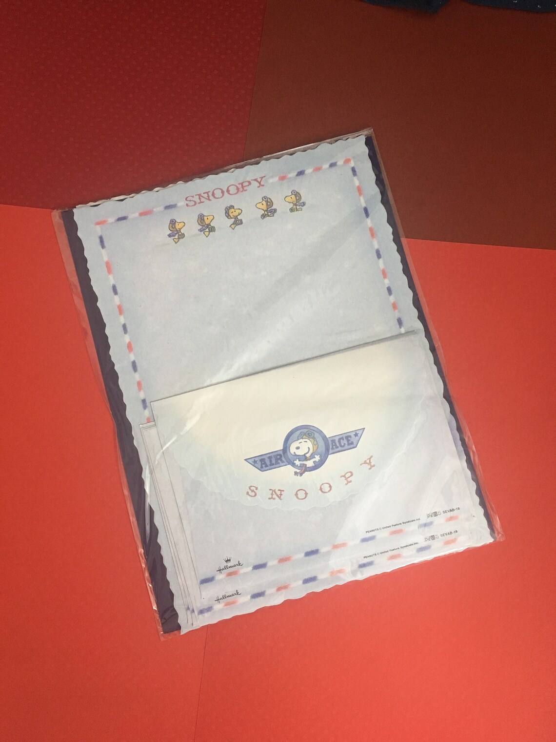 Peanuts Snoopy Stationery Set 8 Sheets 4 Envelopes 8 Memos | Etsy