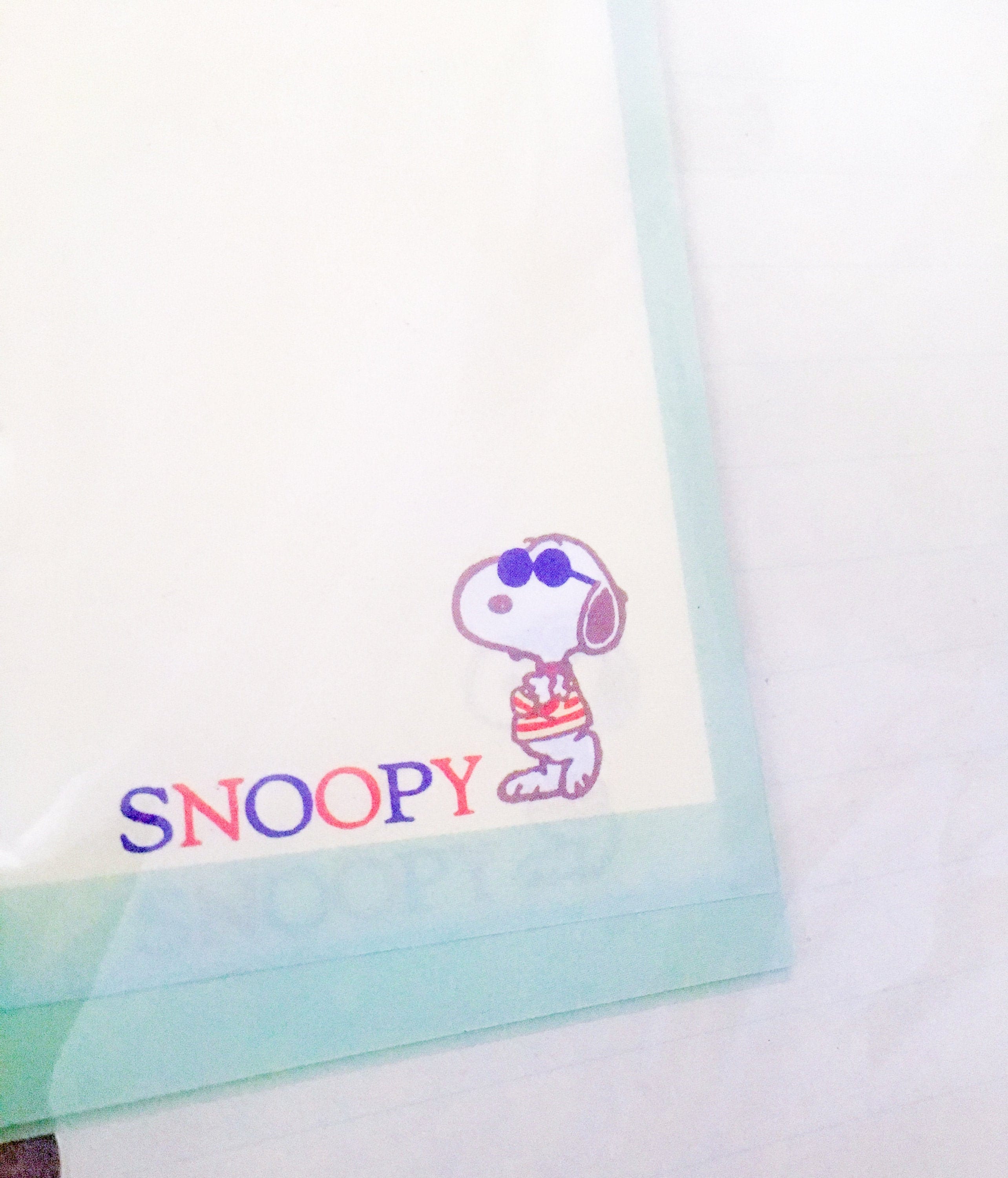 Peanuts Snoopy Stationery Set 8 Sheets 4 Envelopes 8 Memos | Etsy