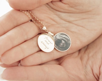 Engraved Locket Necklace - Etsy UK