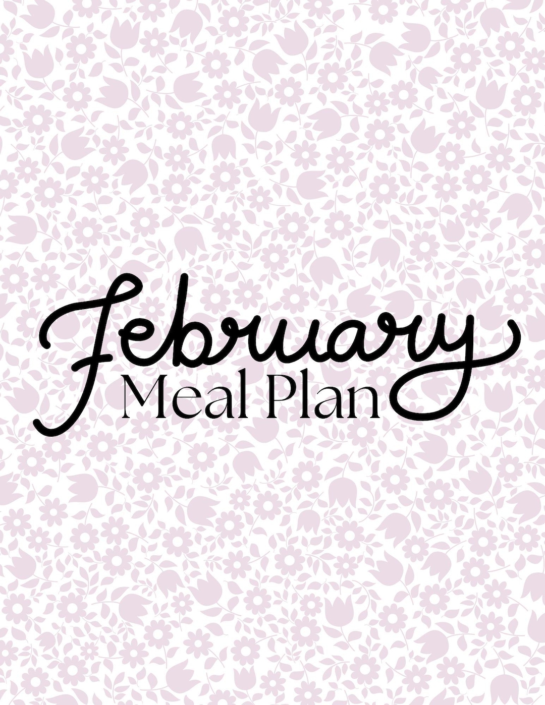 February Meal Planner | 4-week Menu, Recipes (PDF Downloadable Bundle ...