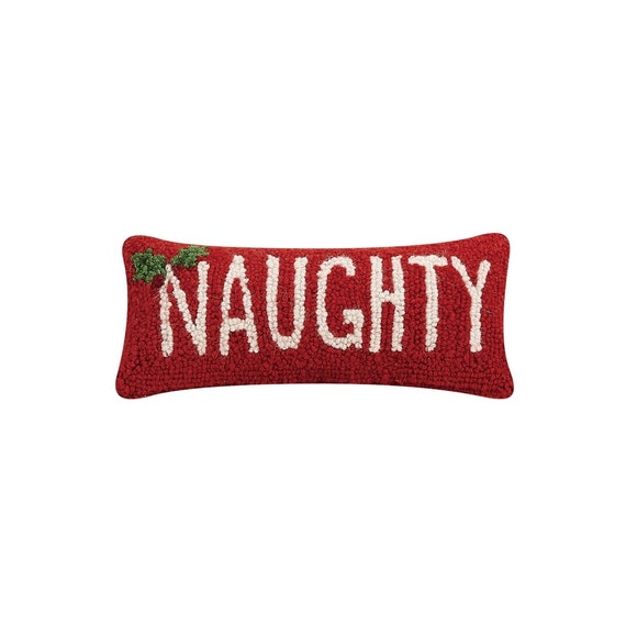 Naughty Saying Wool Hook Pillow - Etsy