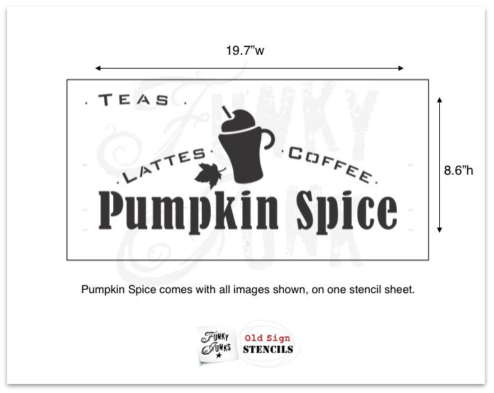 Pumpkin Spice Stencil by Funky Junk Old Time Signs - Etsy