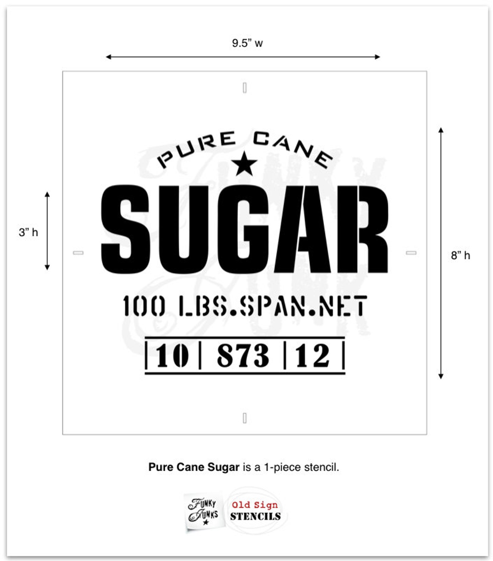 Stencil Sugar Sign by Funky Junk Old Sign Stencils - Etsy