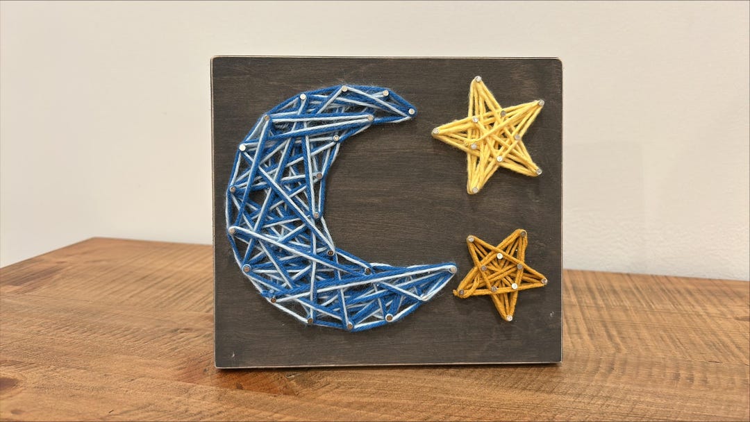 DIY Moon and Stars String Art Kit – Crafty Home Decor - Etsy