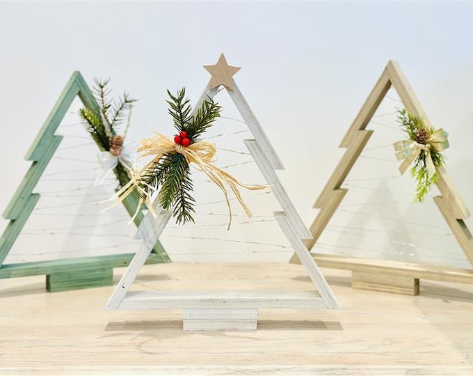Walnut Decorative Christmas Trees - Etsy