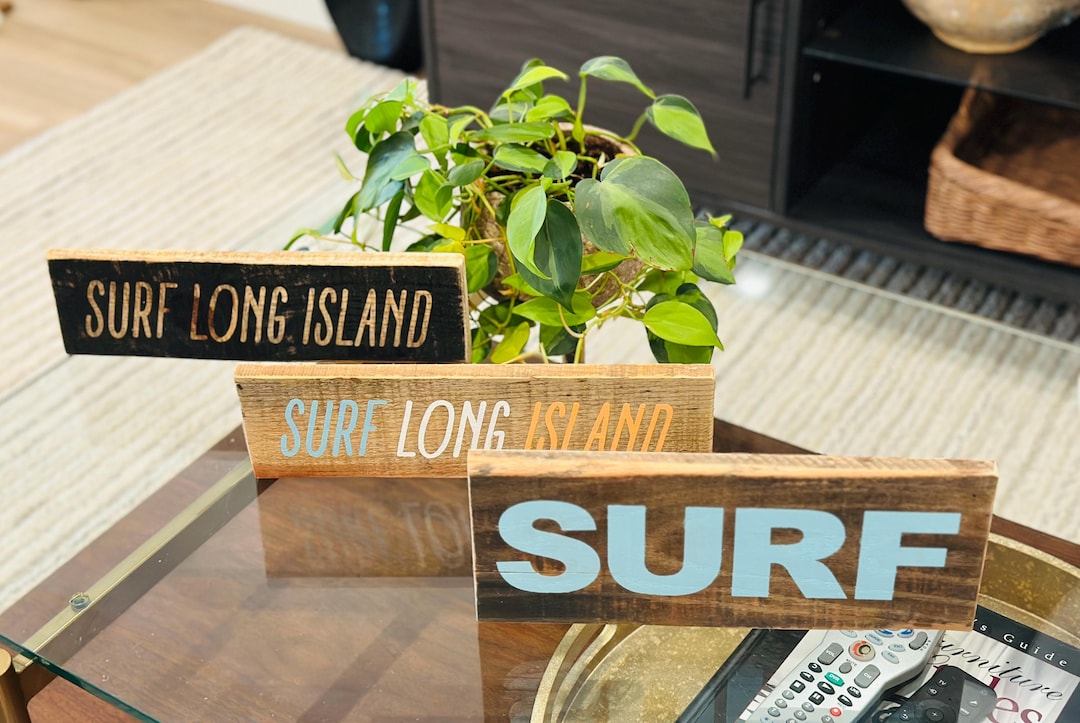 Rustic Surf-themed Wood Signs | Long Island Coastal Décor - Etsy