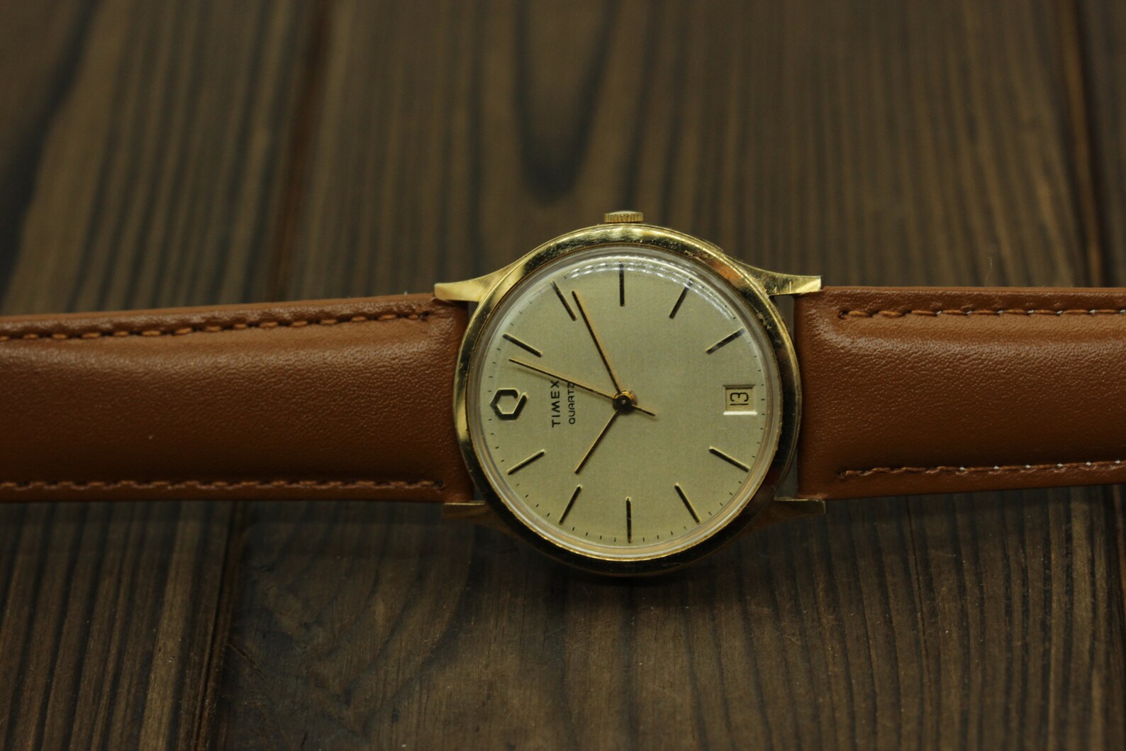 Vintage Timex M Cell Gold Tone Quartz Analog Men's Watch | Etsy