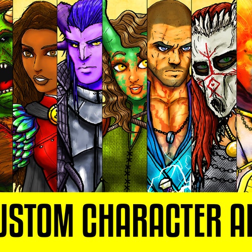 Custom Game Character Portrait Custom RPG Character Design - Etsy