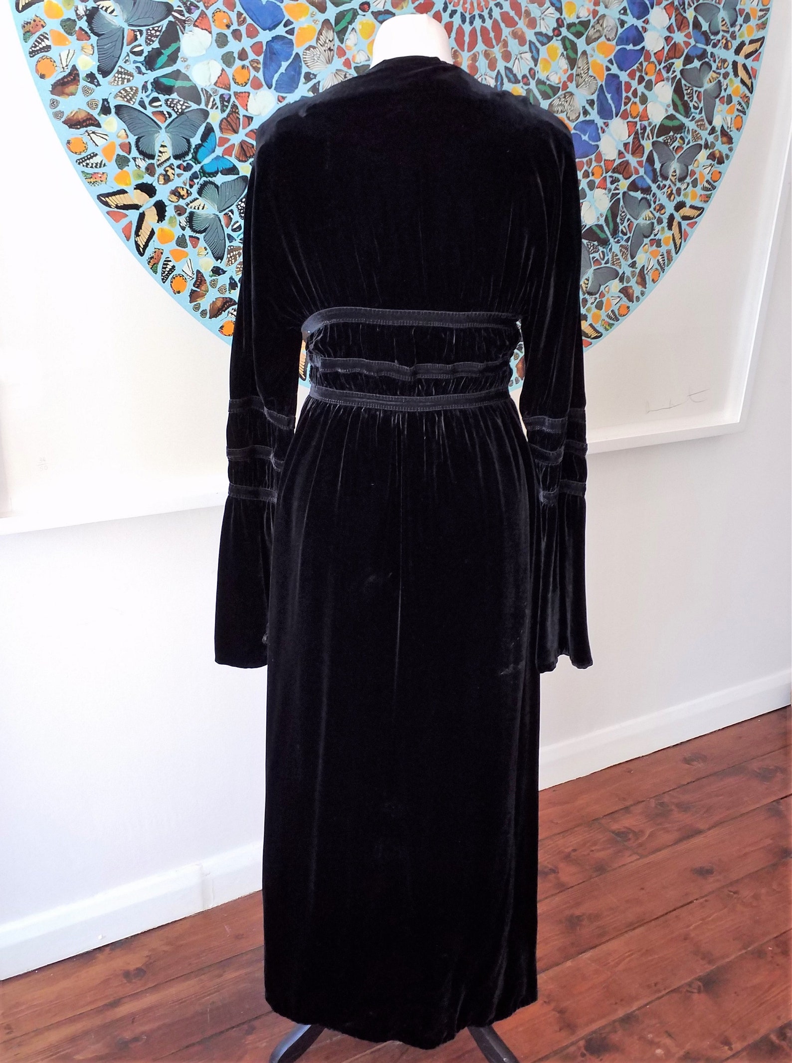 1990s Does 1970s Vintage Daizie Brown Silk Velvet Tunic and Overcoat ...
