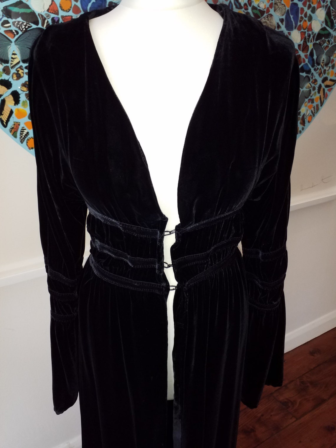 1990s Does 1970s Vintage Daizie Brown Silk Velvet Tunic and Overcoat ...