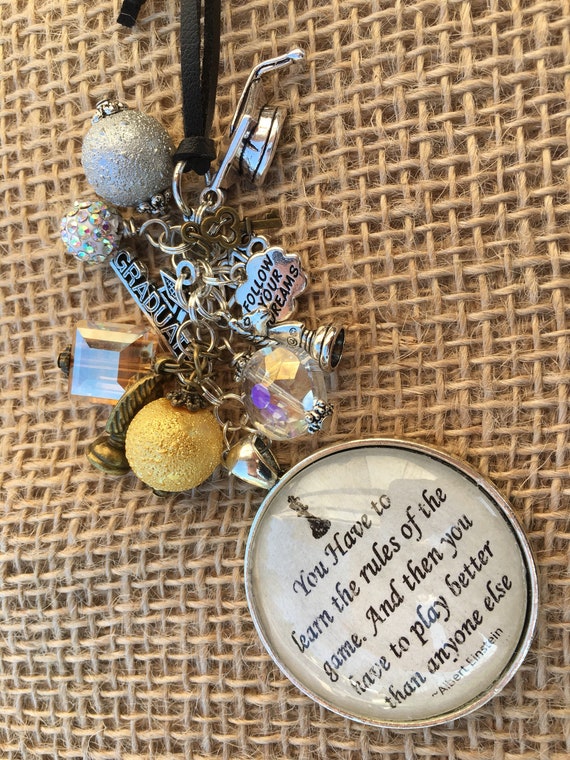 Albert Einstein Quote Graduation Rear View Mirror Hanger. | Etsy