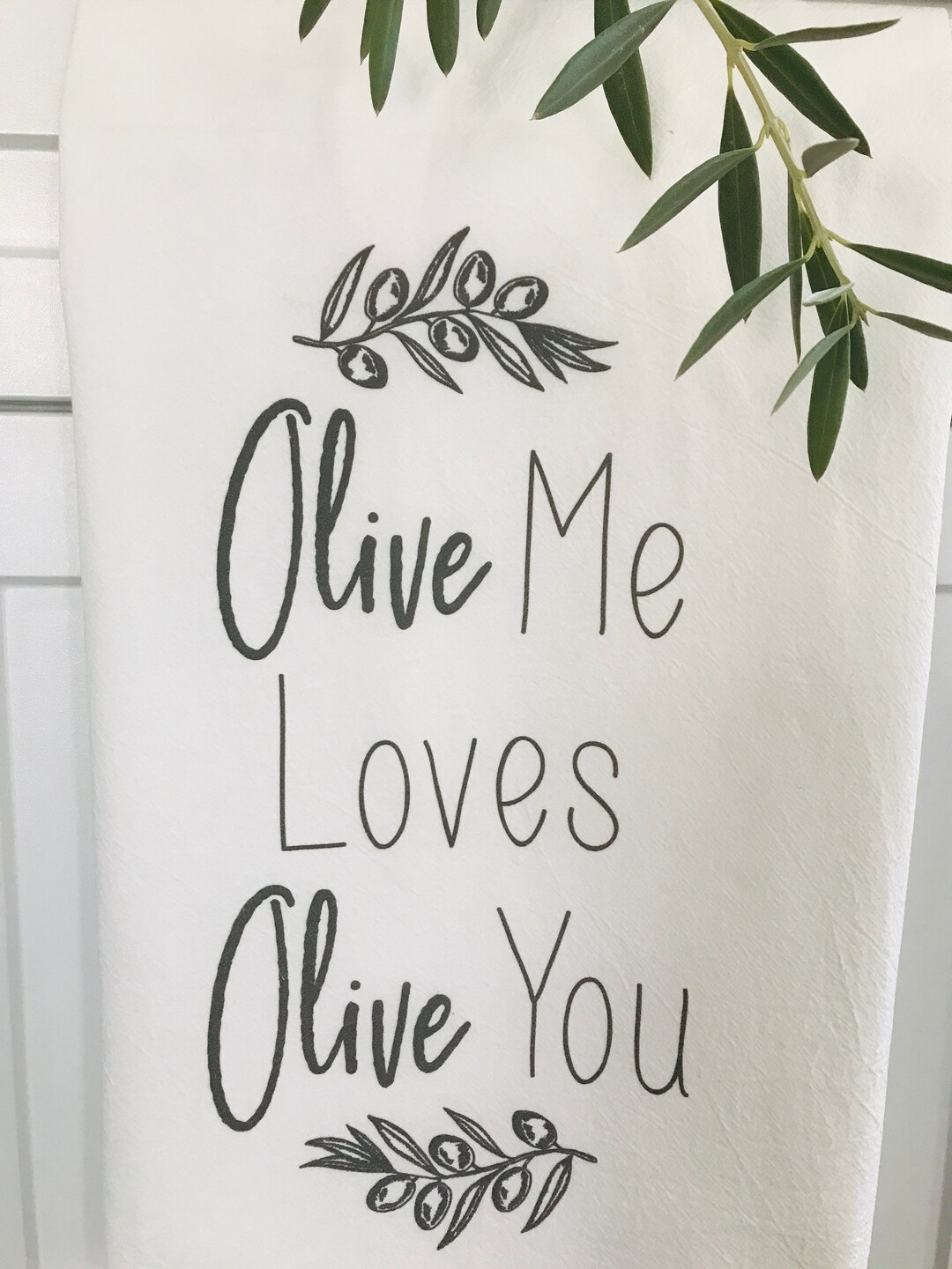 Olive Me Loves Olive You Kitchen Towel - Etsy