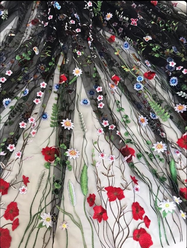 Flower Lace Wedding Dress Floral Dark Ivory or Off-white | Etsy