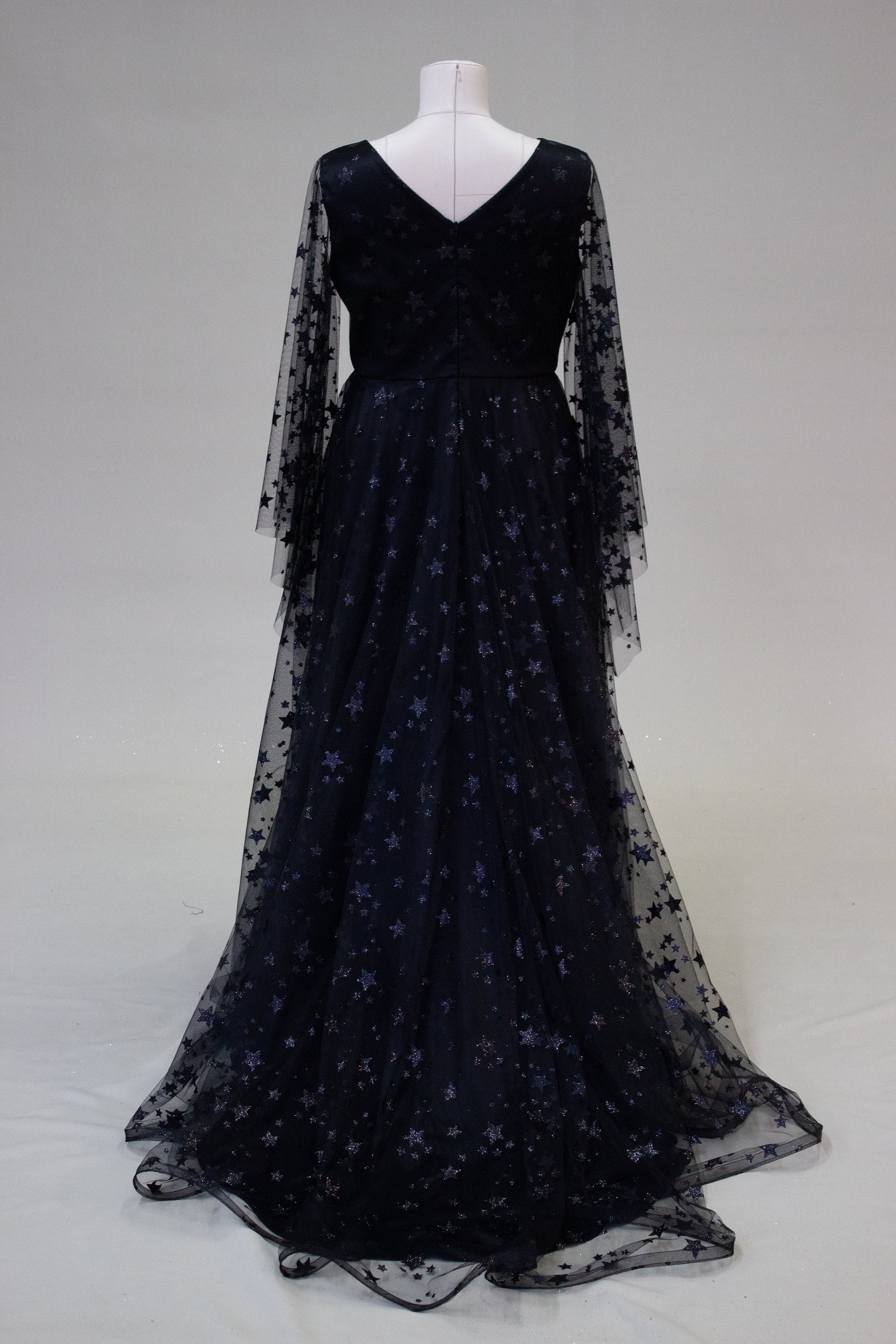 Star celestial simple black wedding dress boho wedding dress | Etsy