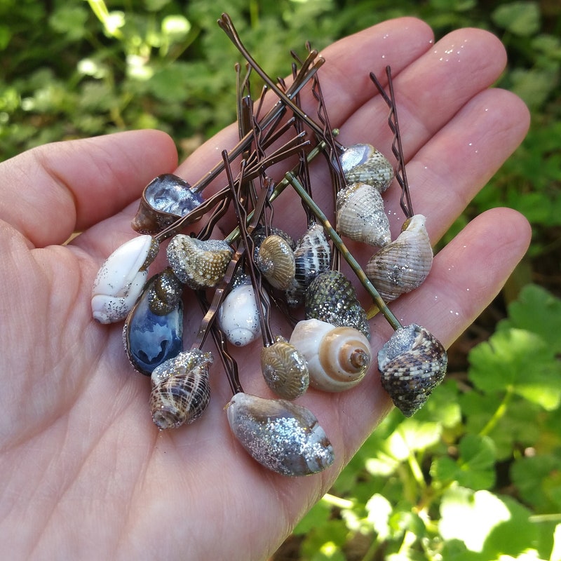 Sea Shell Hair Clips - Etsy