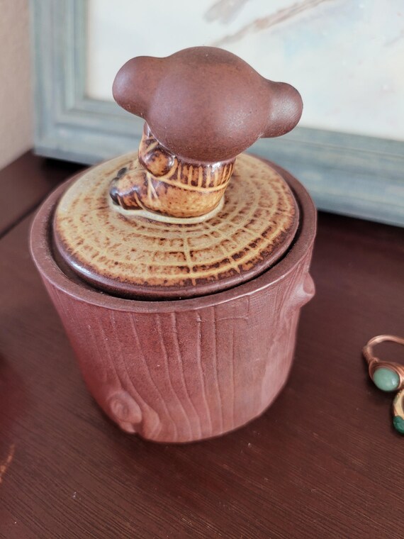Ceramic Koala Box with lid, porcelain tree stump box,… - Gem